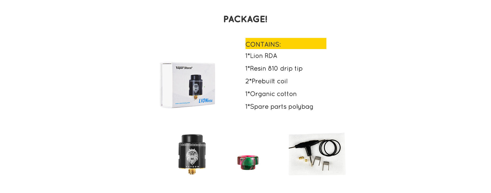 Lion RDA kit - Vapor Storm